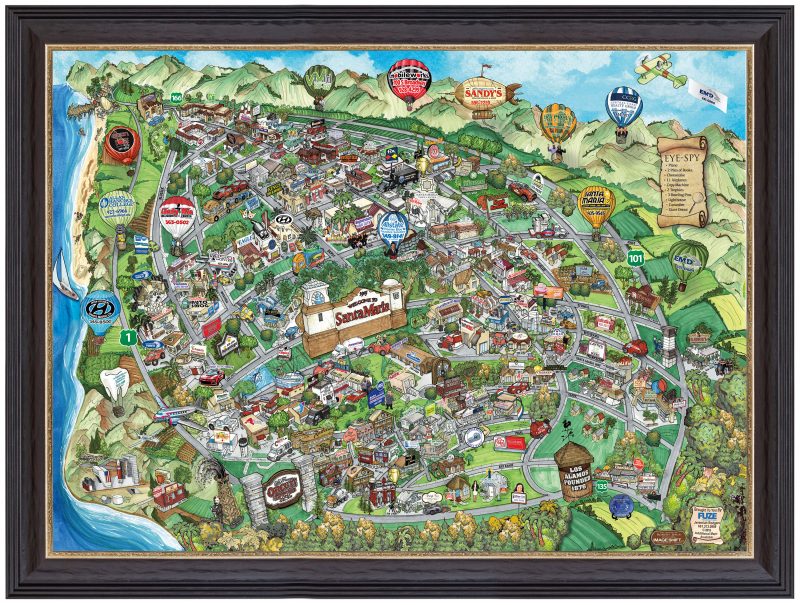 Fuze Marketing – Illustrated city map of Santa Maria / Orcutt – Image Shift